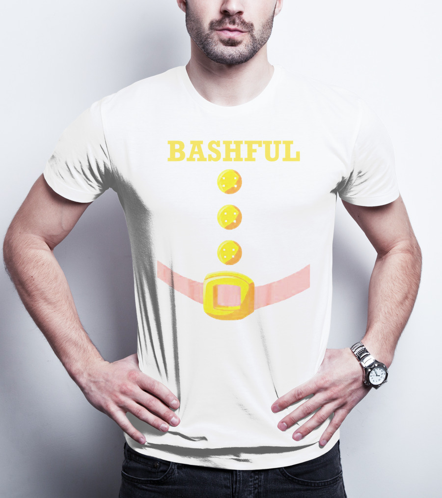 Bashful Dwarf Costume Belt Buckle Buttons Funny Idea T-Shirt