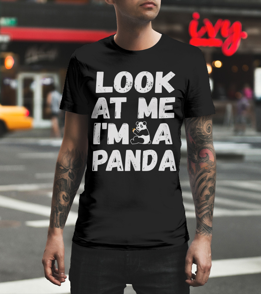 Look At Me I'm A Panda Holding Candy Halloween Co T-Shirt
