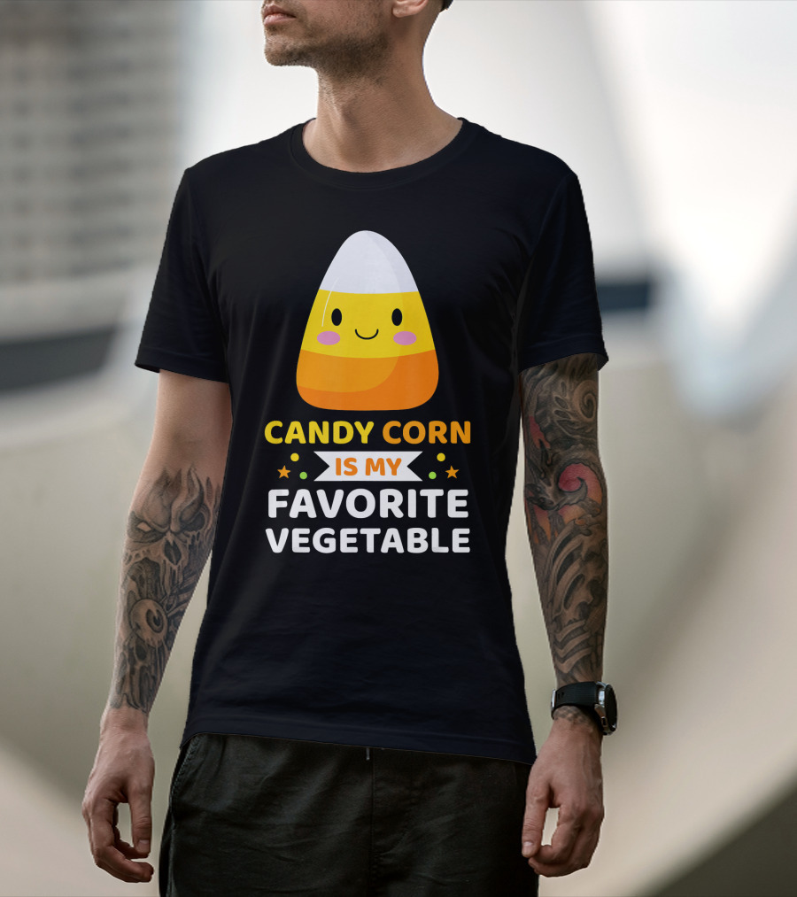 Candy Corn Is My Favorite Vegetable Sarc Halloween Humor T-Shirt