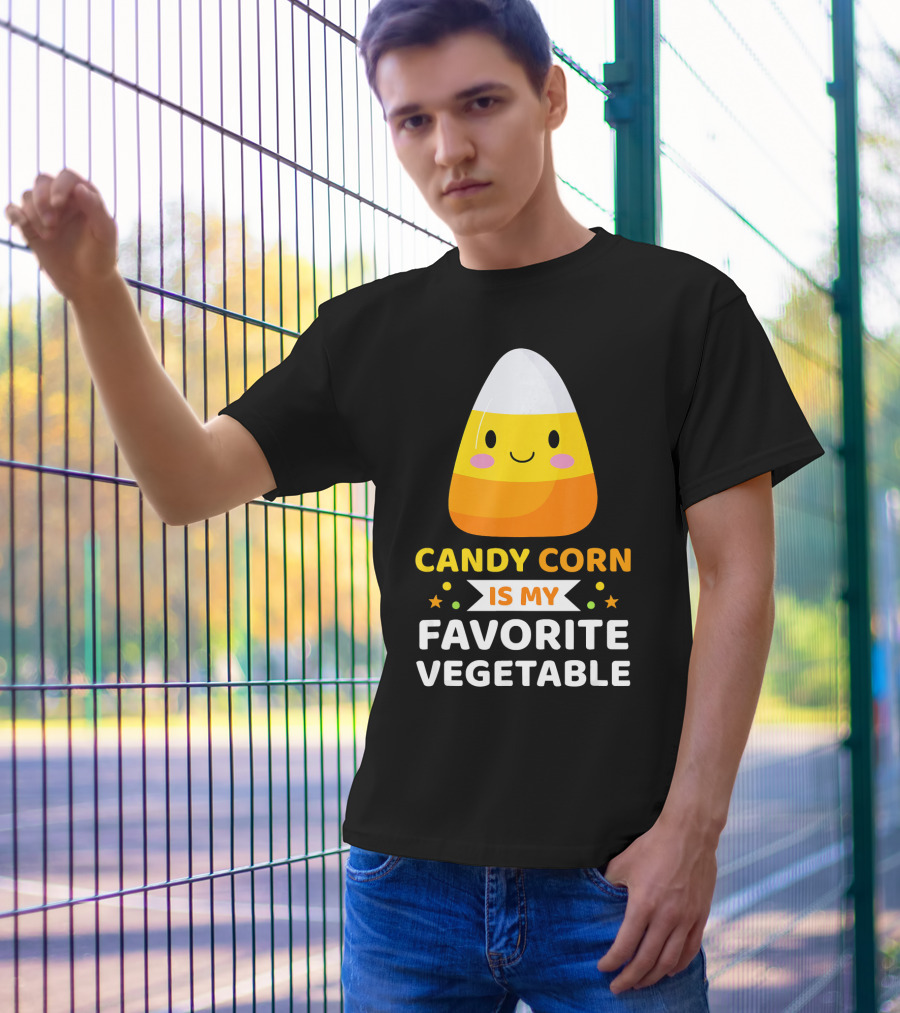 Candy Corn Is My Favorite Vegetable Sarc Halloween Humor T-Shirt