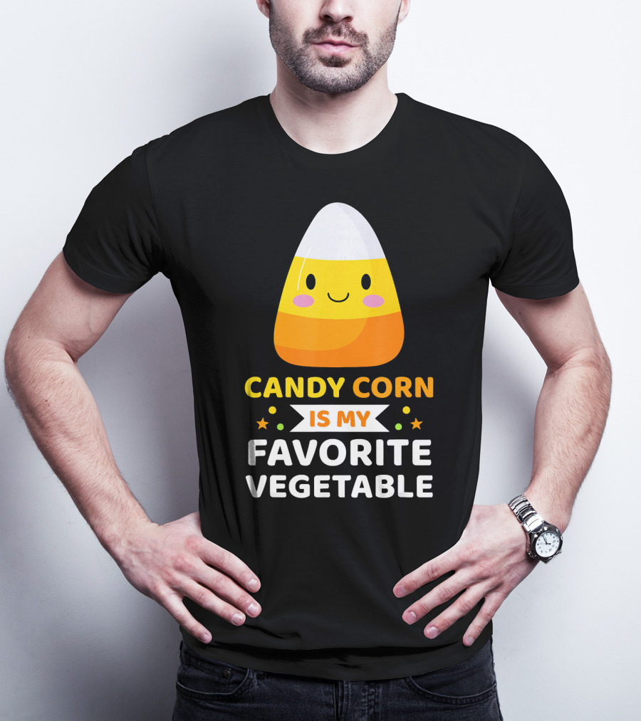 Candy Corn Is My Favorite Vegetable Sarc Halloween Humor T-Shirt
