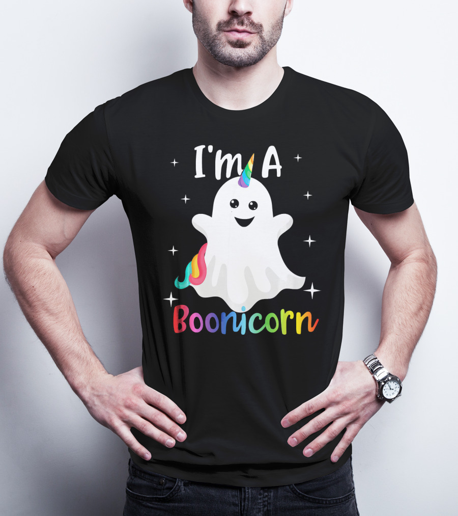 I'm A Boonicorn Cute Halloween Funny Unicorn Ghost T-Shirt