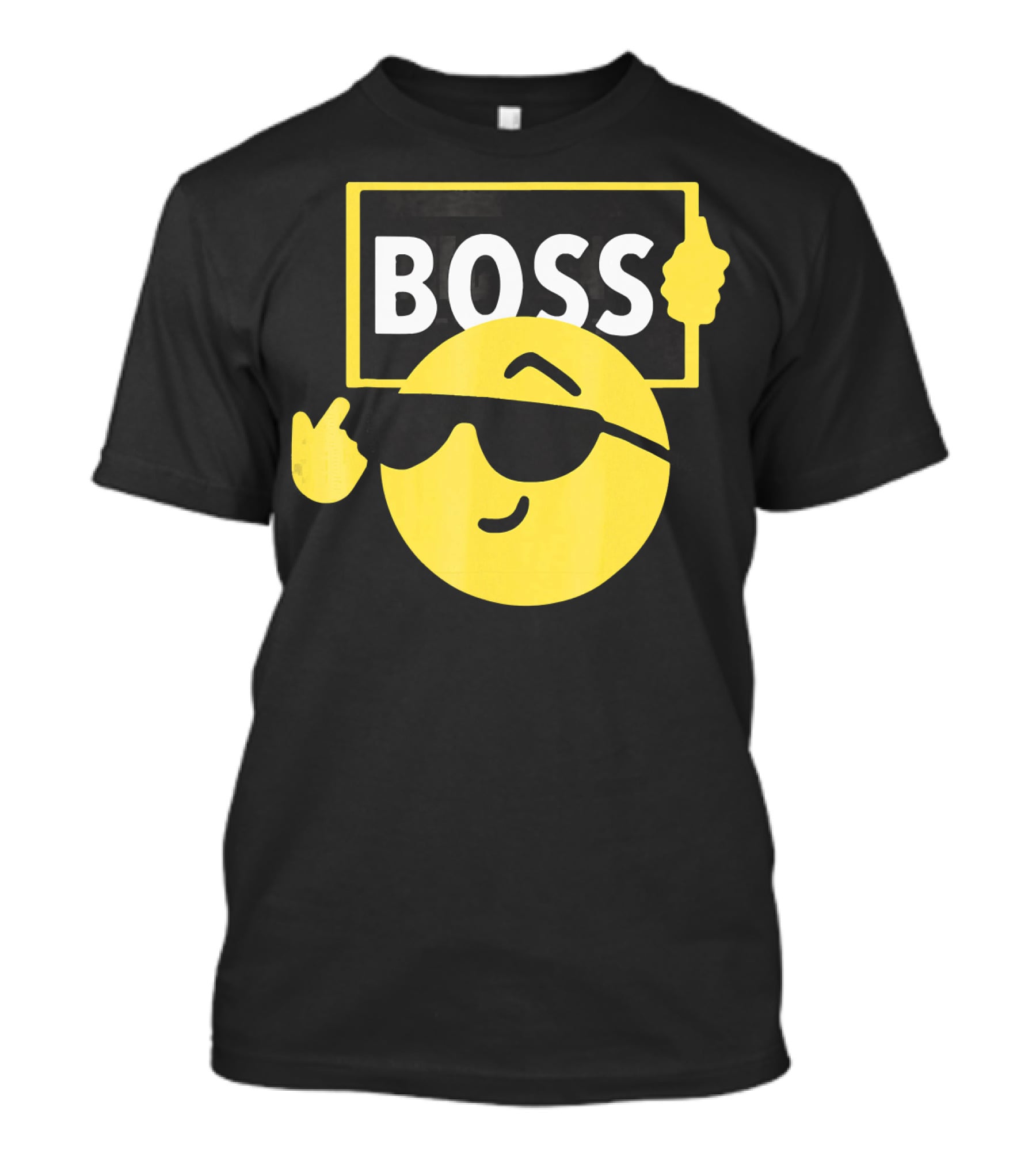 Halloween Funny Boss Emoji Sunglasses Mood T-Shirt