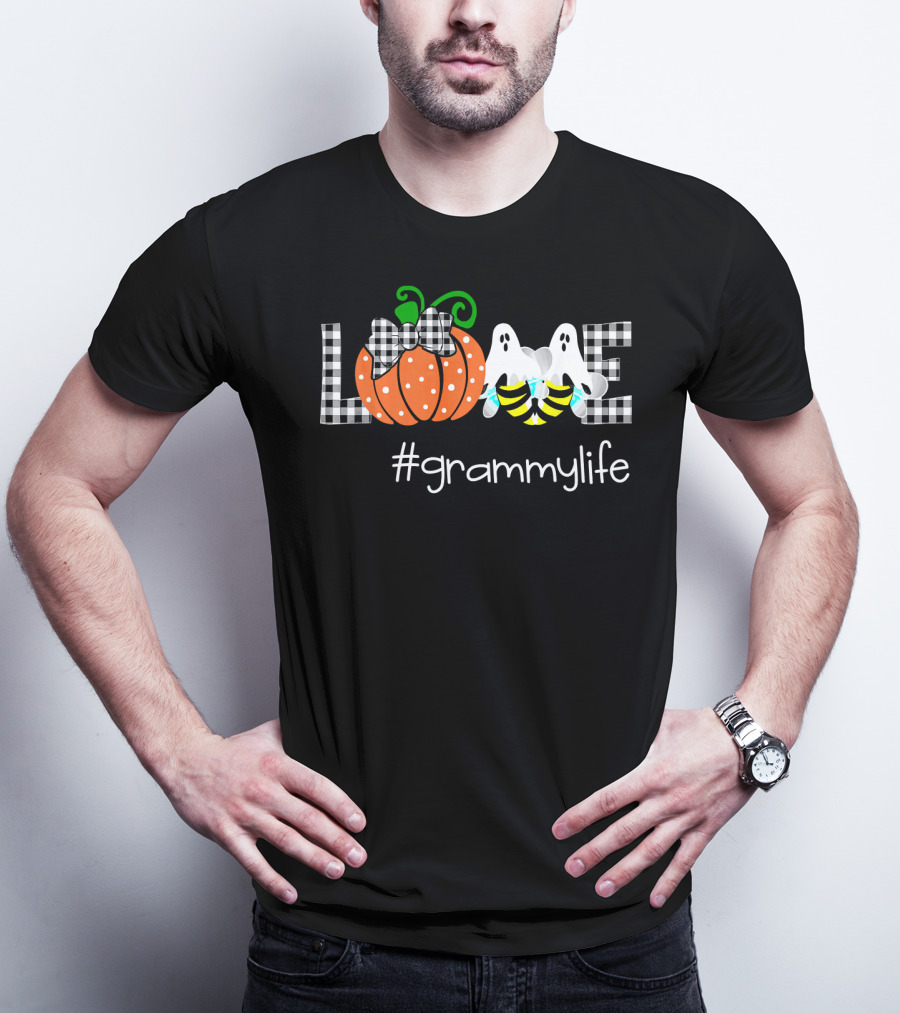 Love Pumpkin Ghost Bee #grammylife T-Shirt