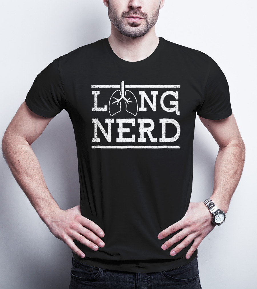 Lung Nerd Respiratory Therapist Science Humor T-Shirt