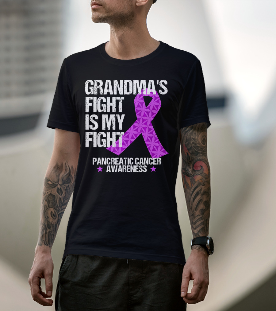 Grandma's Fight Is My Fight Pancreatic Cancer Awareness T-Shirt