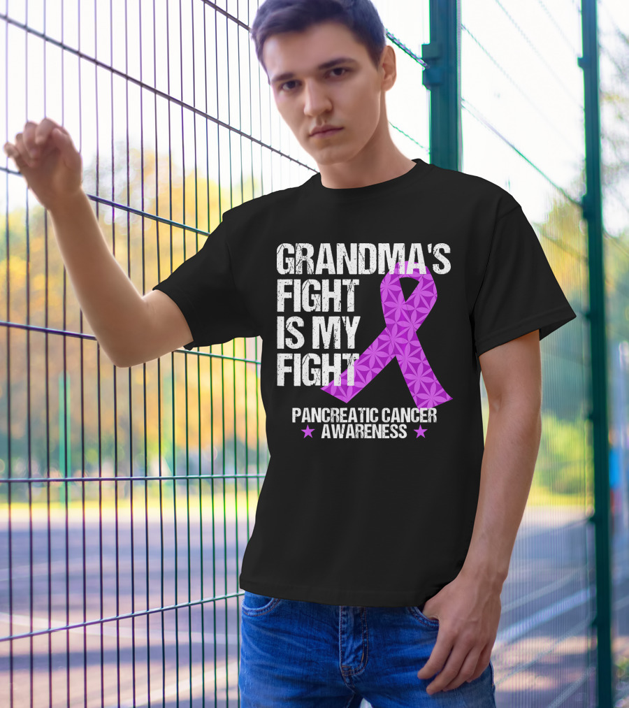 Grandma's Fight Is My Fight Pancreatic Cancer Awareness T-Shirt