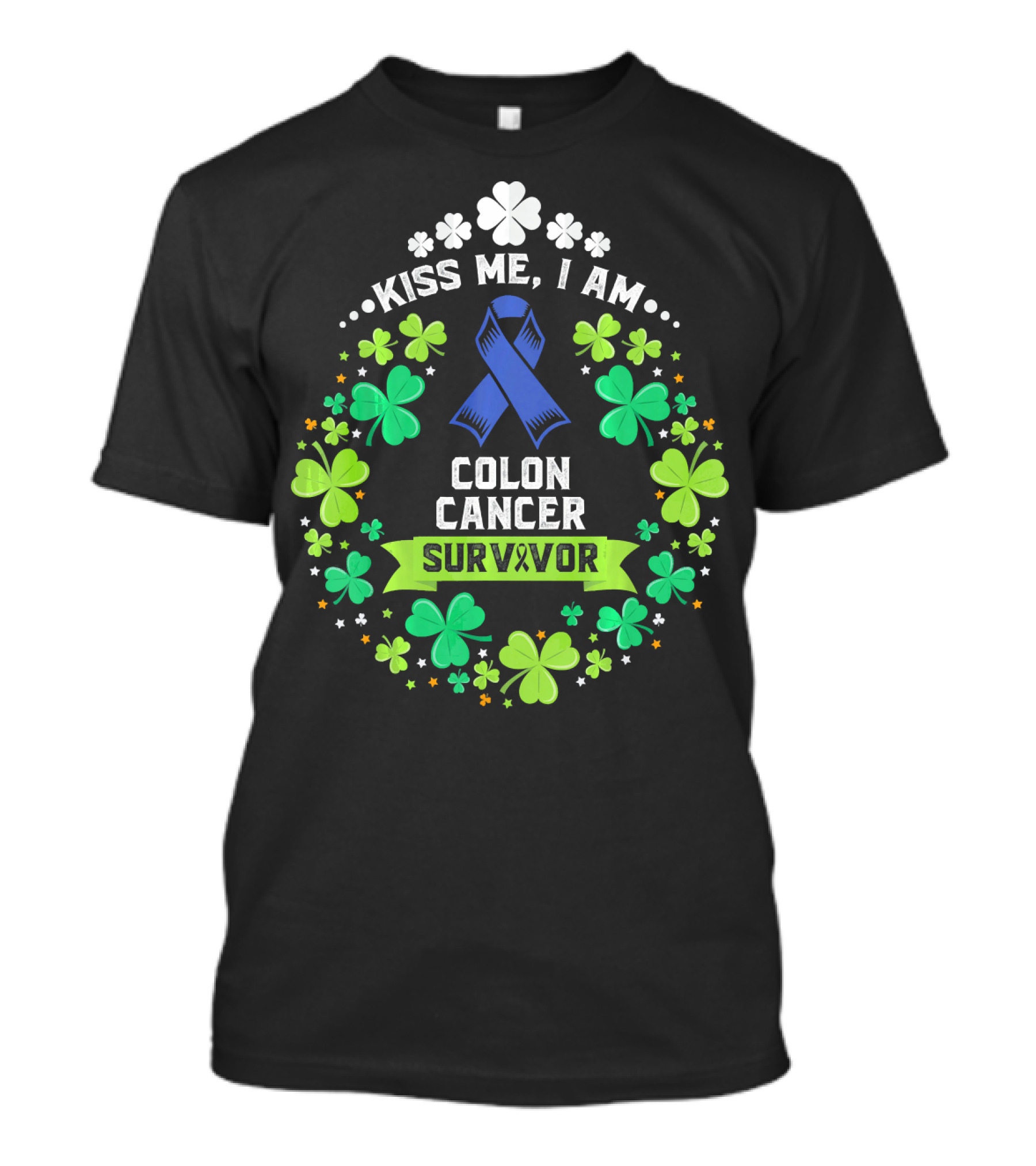 Kiss Me I Am Colon Cancer Survivor St. Patrick's Day Awareness T-Shirt