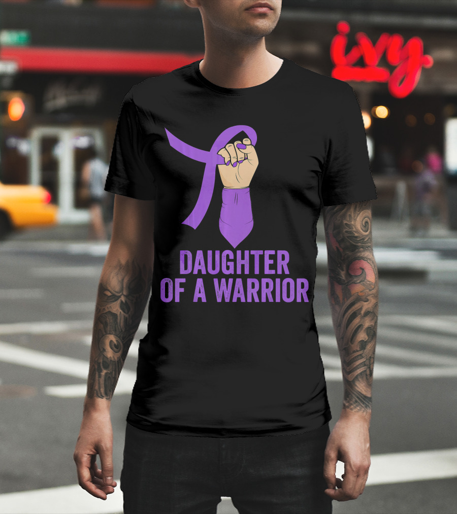 Daughter Of A Warrior Pancreatic Cancer Awareness T-Shirt