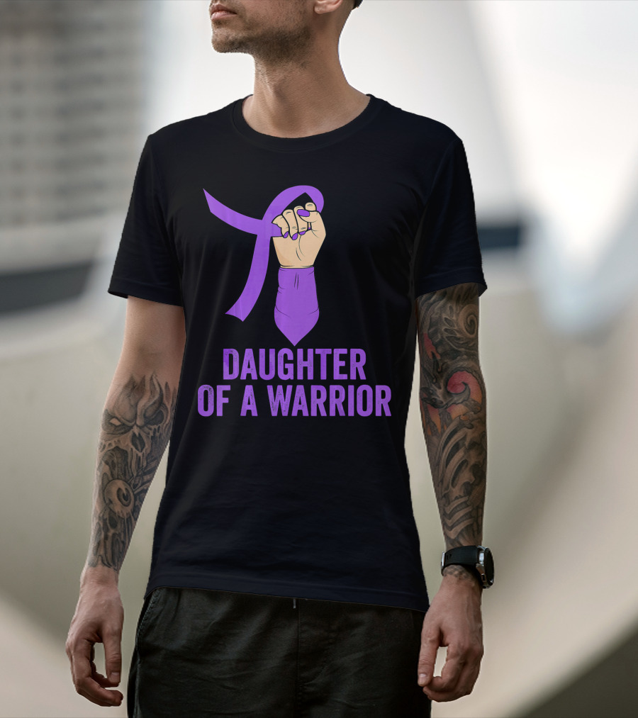Daughter Of A Warrior Pancreatic Cancer Awareness T-Shirt