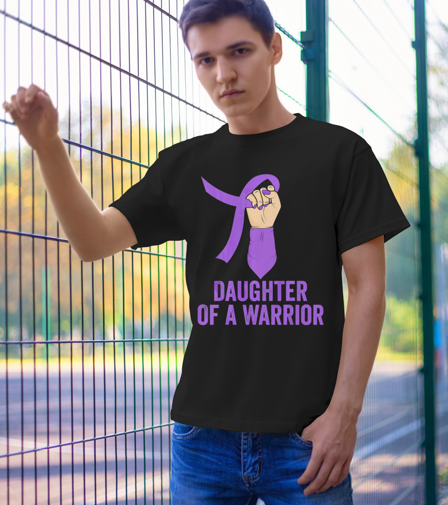 Daughter Of A Warrior Pancreatic Cancer Awareness T-Shirt