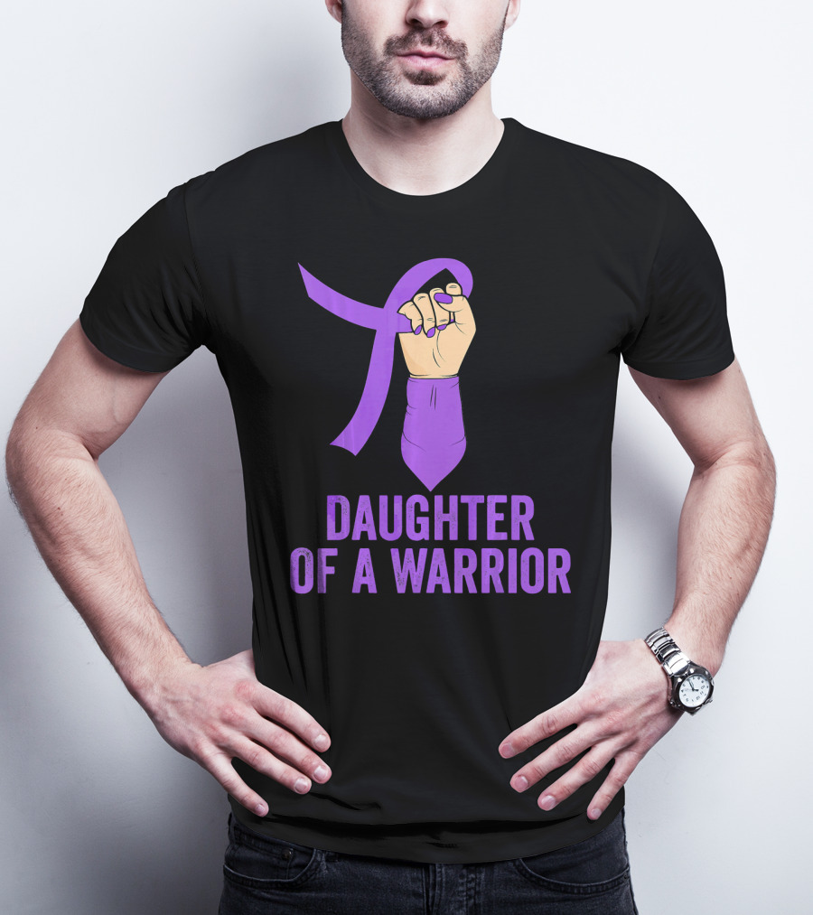 Daughter Of A Warrior Pancreatic Cancer Awareness T-Shirt