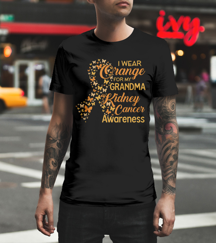 I Wear Orange For My Grandma Kidney Cancer Awareness T-Shirt
