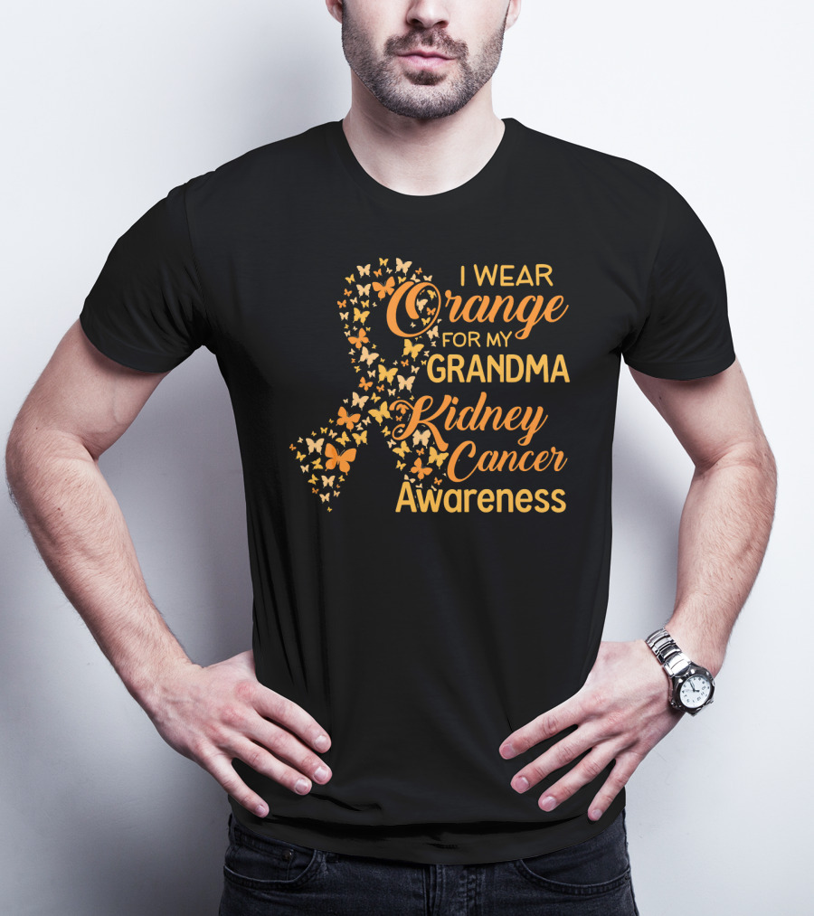 I Wear Orange For My Grandma Kidney Cancer Awareness T-Shirt