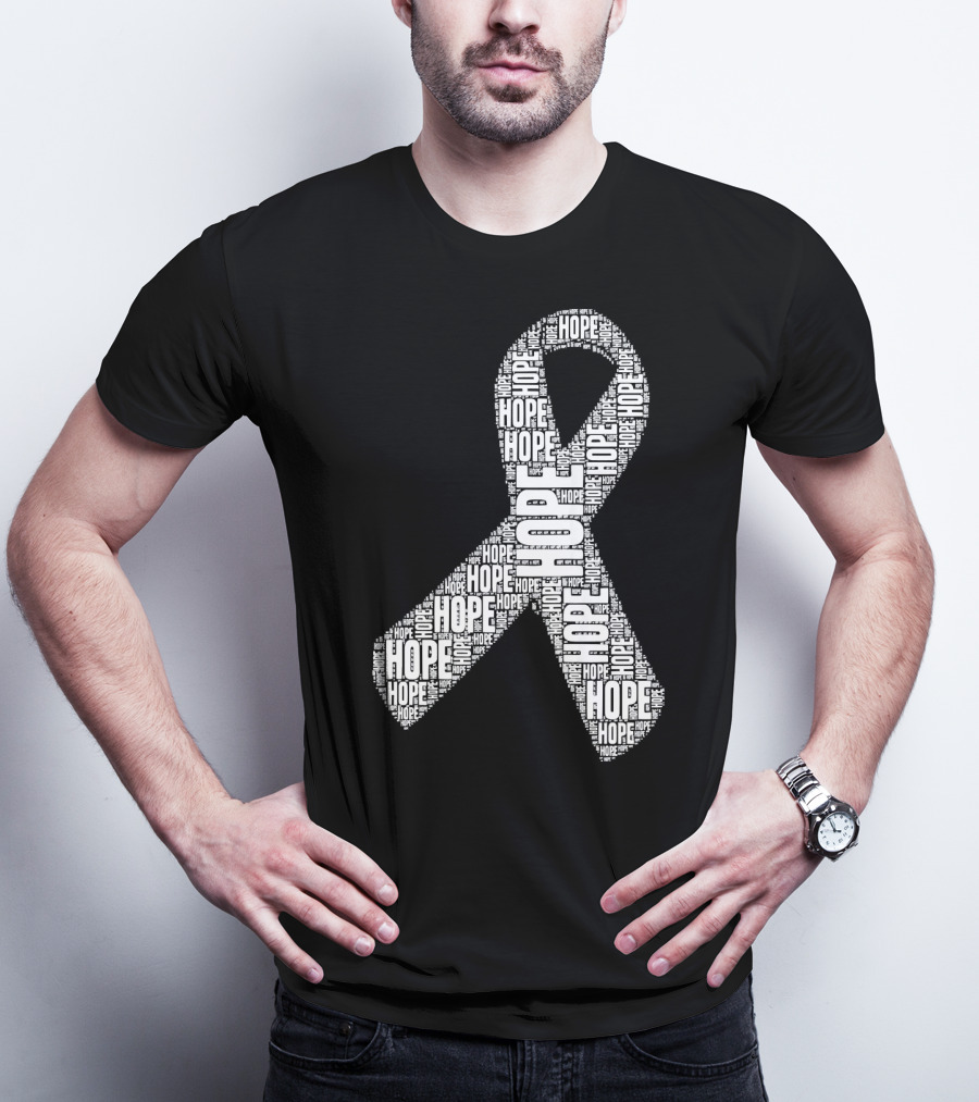Hope Ribbon Lung Cancer Awareness T-Shirt