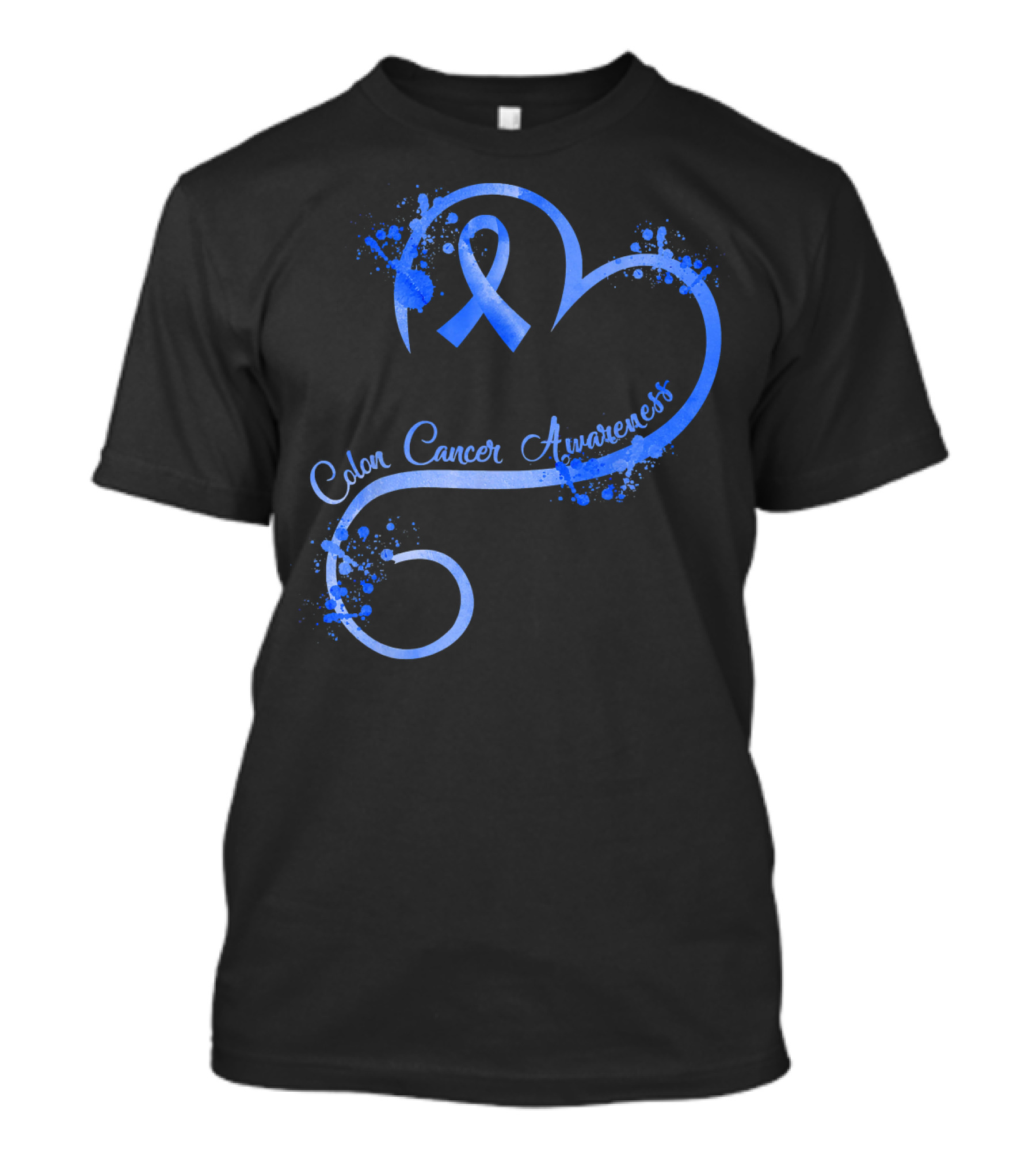 Heart Ribbon Colon Cancer Awareness T-Shirt