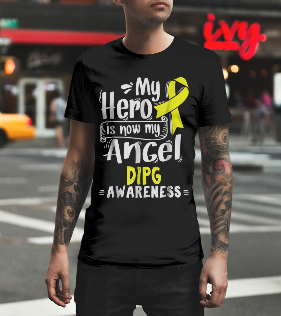 My Hero Is Now My Angel DIPG Awareness T-Shirt