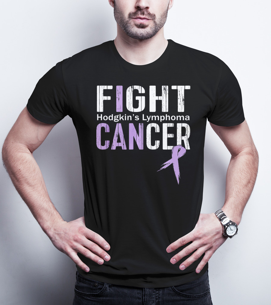 Fight Cancer Hodgkin's Lymphoma Awareness Purple T-Shirt