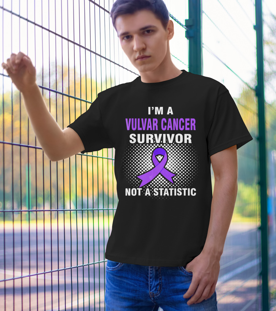 I'm A Vulvar Cancer Survivor Not A Statistic Purple T-Shirt