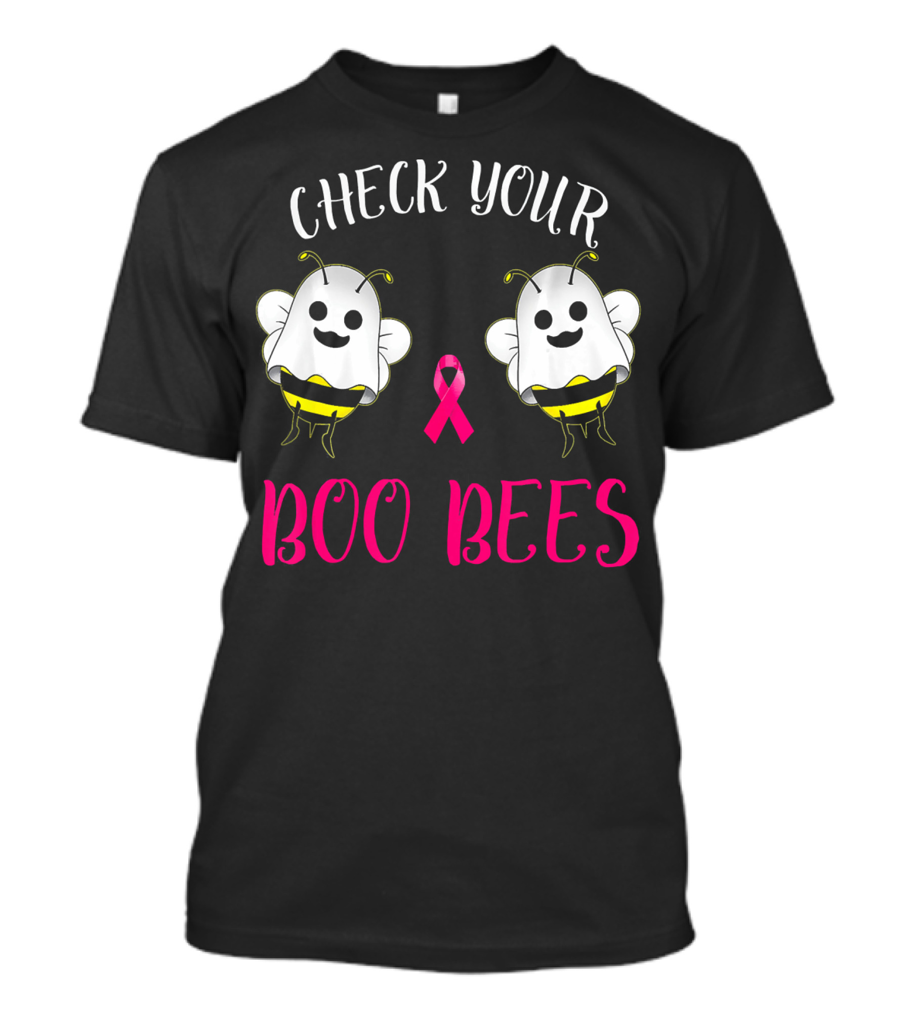 Check Your Boo Bees Breast Cancer Awareness Funny T-Shirt