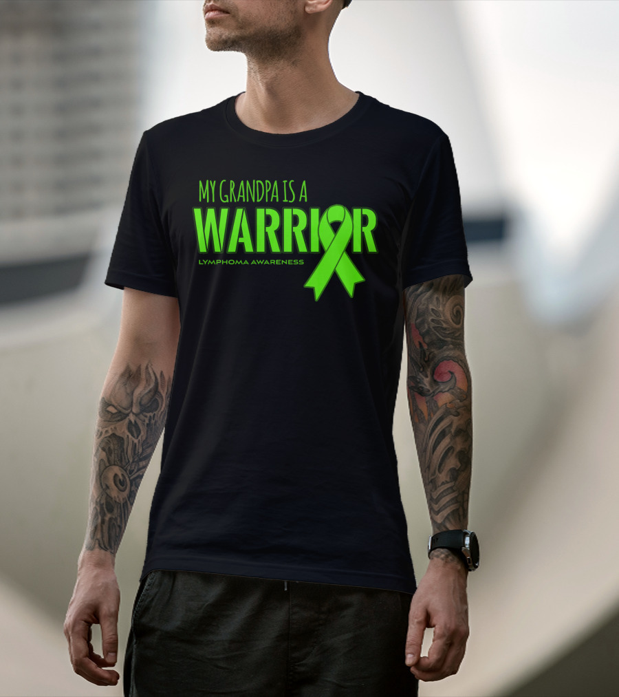 My Grandpa Is A Warrior Lymphoma Awareness T-Shirt