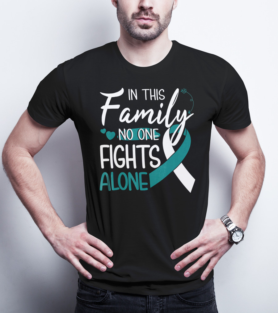 In This Family No One Fights Alone Awareness T-Shirt