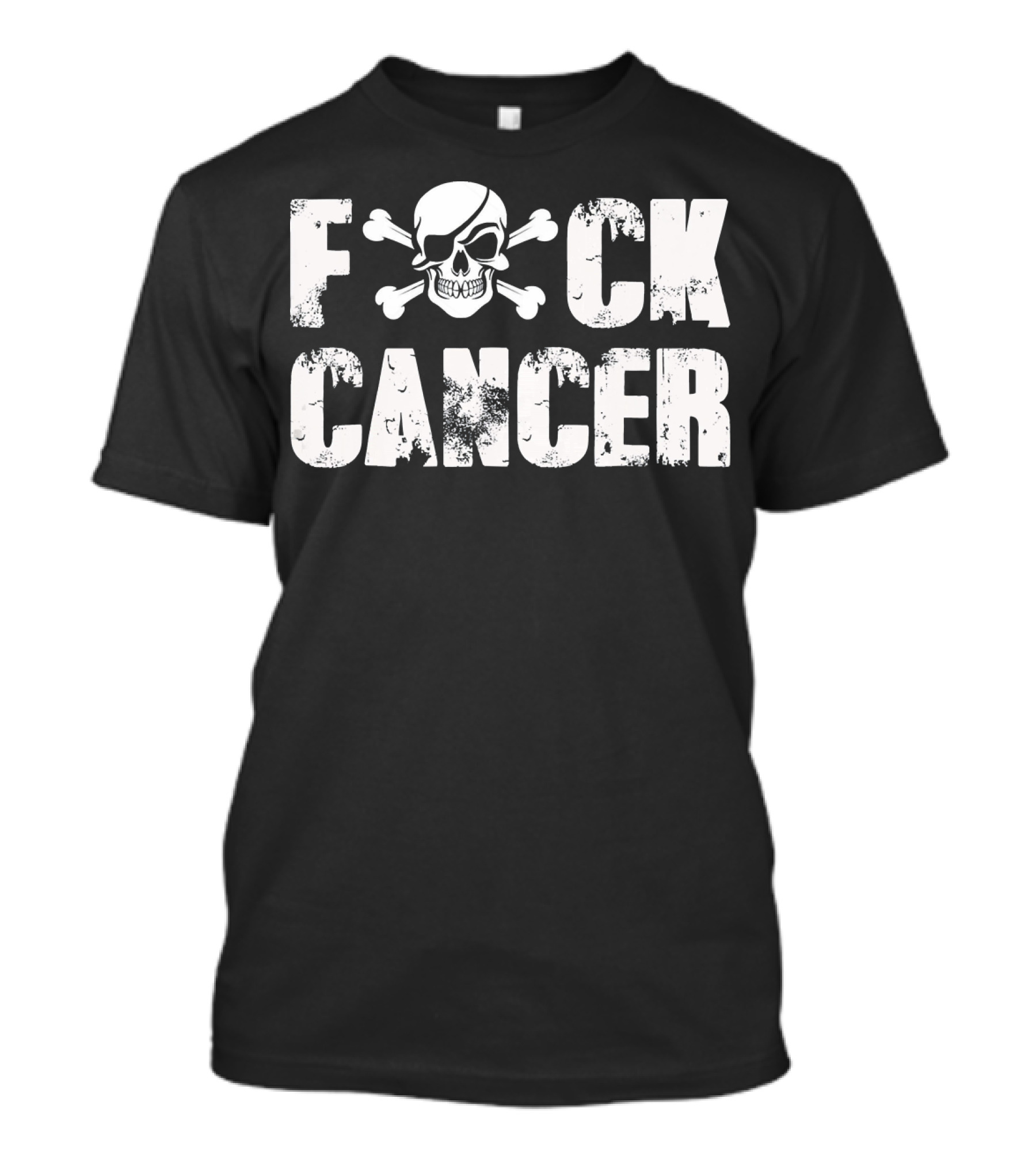 Fck Cancer Skull Crossbones Fight Back Cancer Support T-Shirt