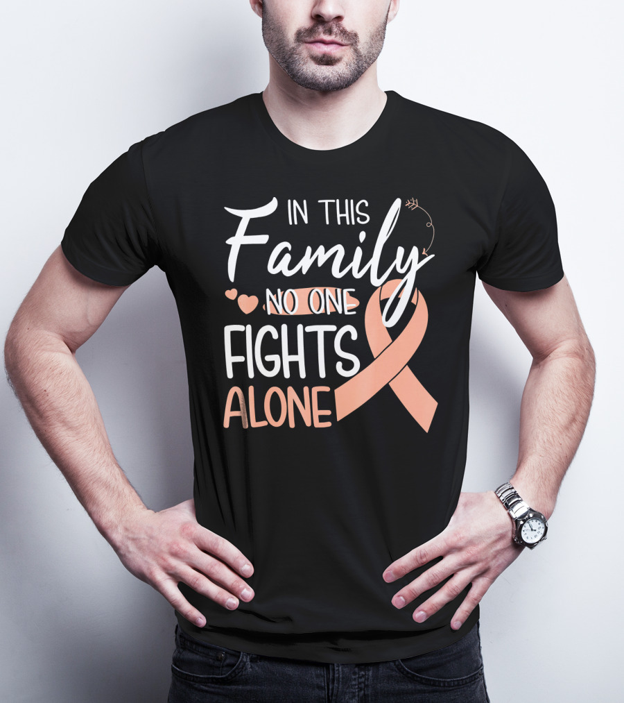 In This Family No One Fights Alone Uteri Awareness T-Shirt