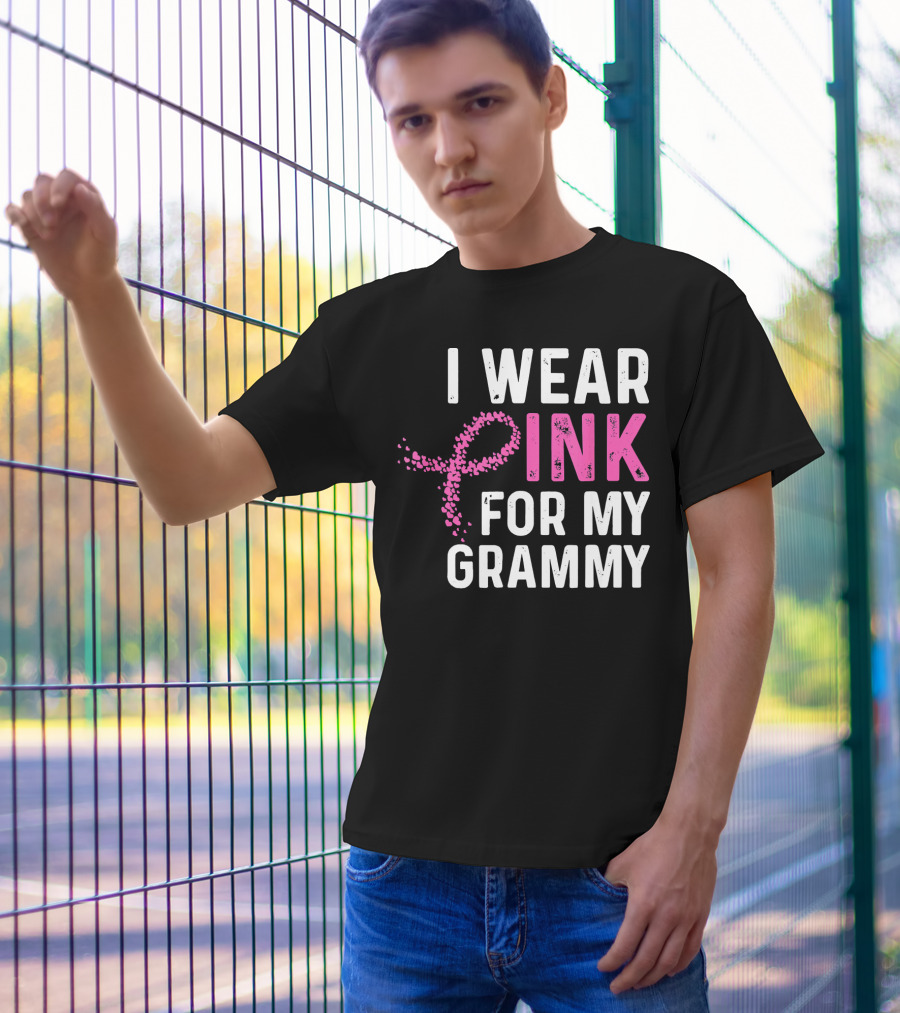 I Wear Pink For My Grammy Breast Cancer Awareness T-Shirt