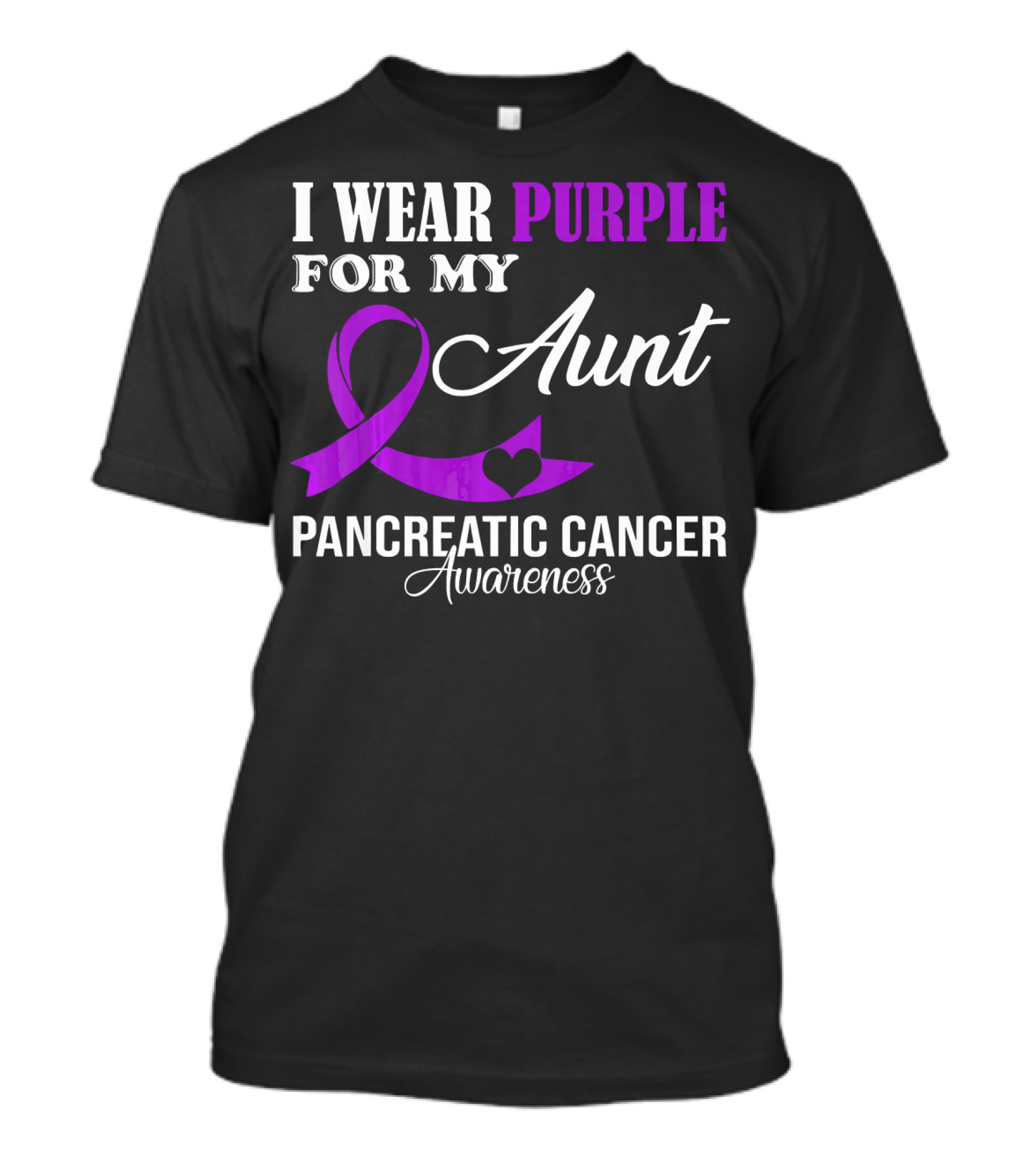 I Wear Purple For My Aunt Pancreatic Cancer Awareness T-Shirt