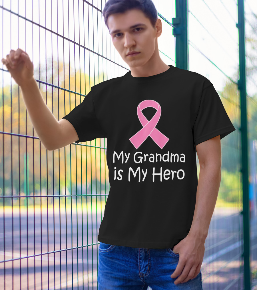 My Grandma Is My Hero Breast Cancer Awareness T-Shirt
