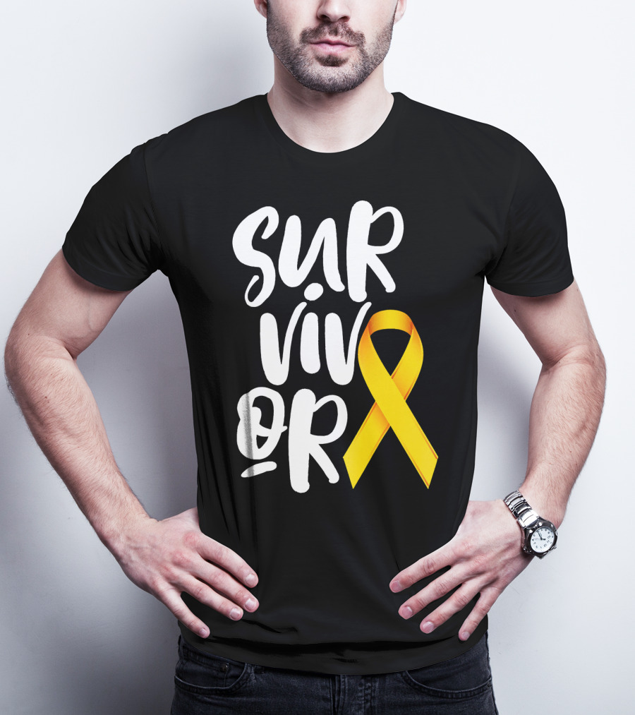 Sarcoma Bone Cancer Survivor Yellow T-Shirt