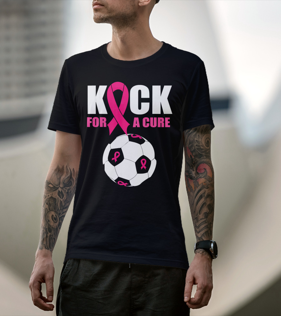Kick For A Cure Soccer Ball Pink T-Shirt