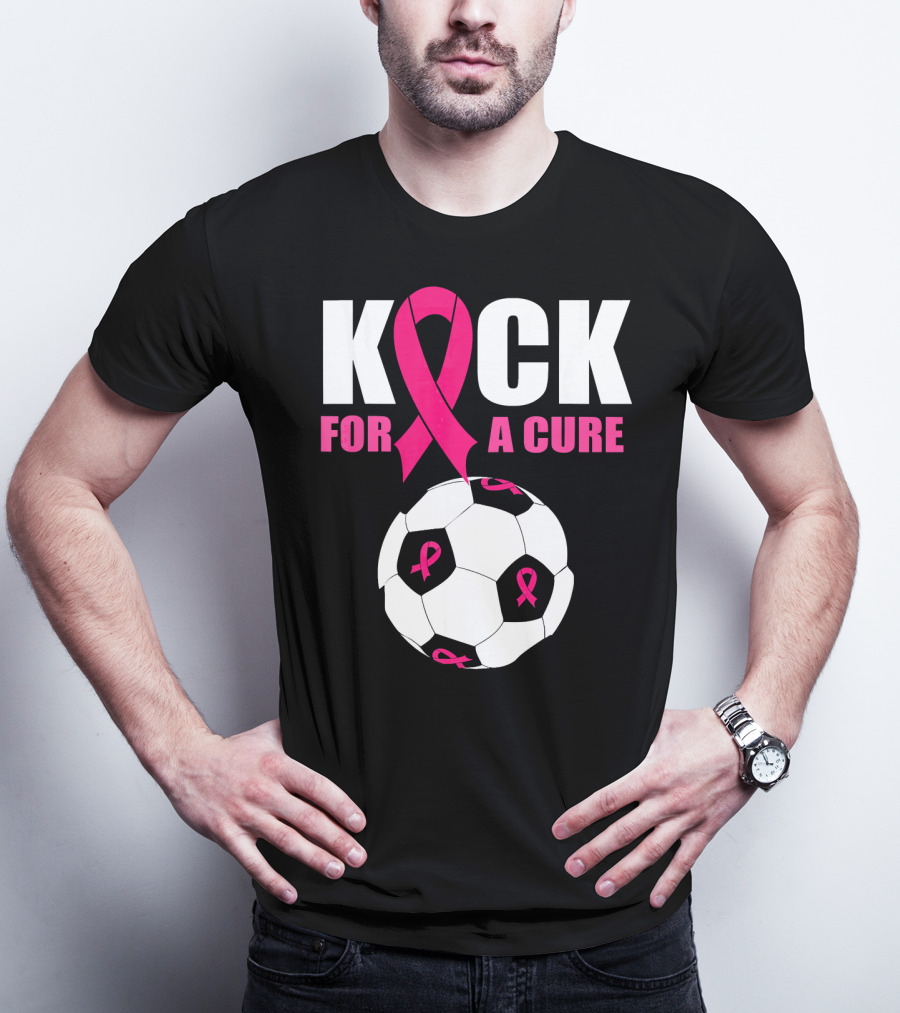 Kick For A Cure Soccer Ball Pink T-Shirt