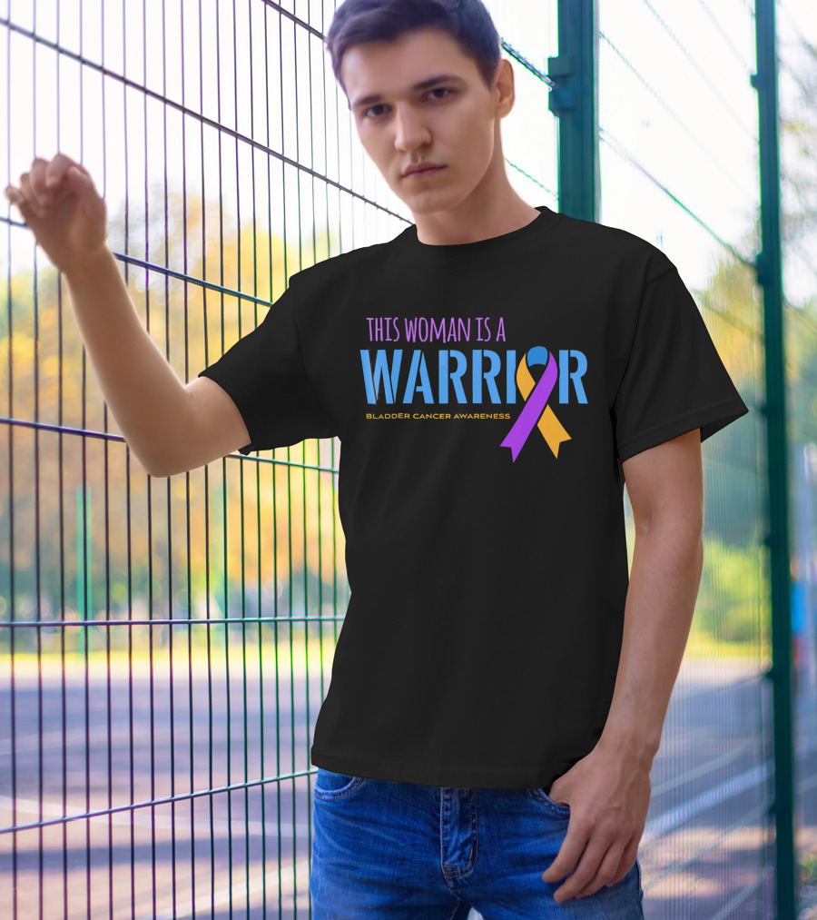 This Woman Is A Warrior Bladder Cancer Awareness T-Shirt