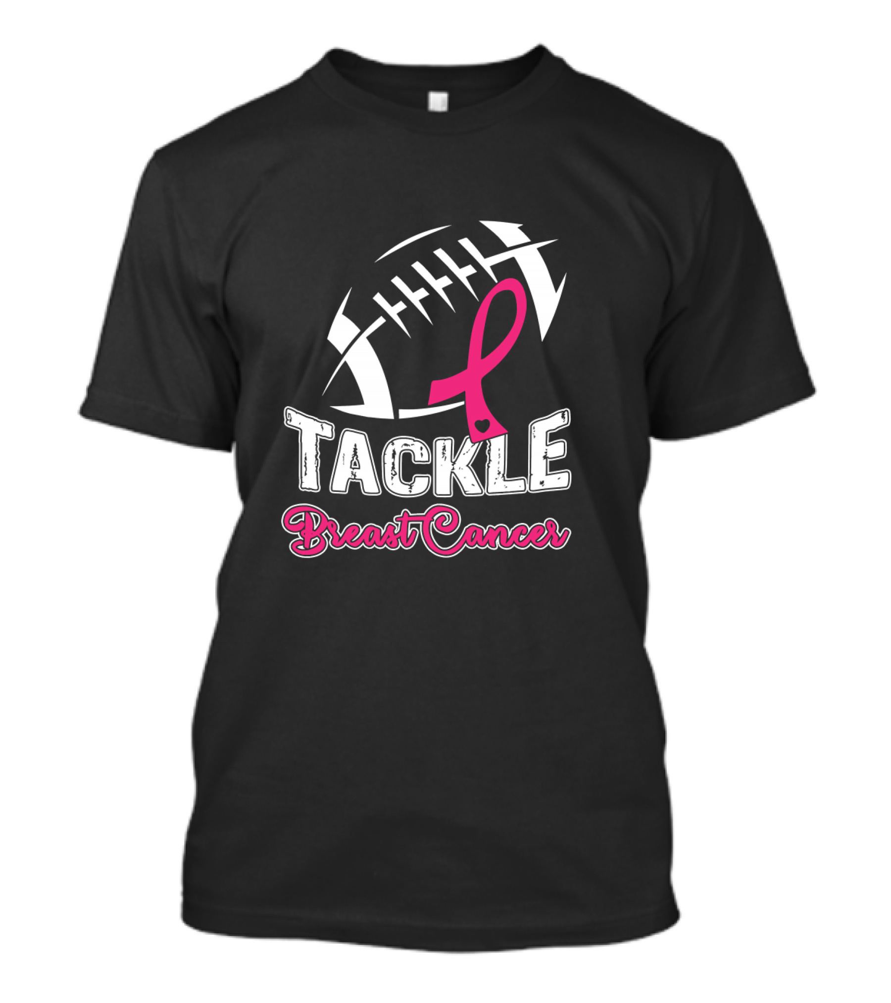 Tackle Breast Cancer Awareness Football T-Shirt