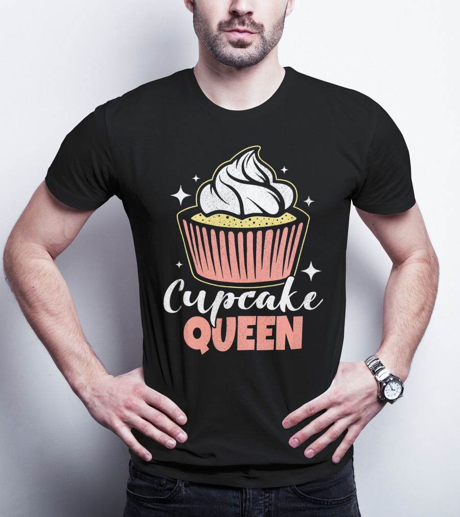Cupcake Queen Vintage Fun Baking Food T-Shirt
