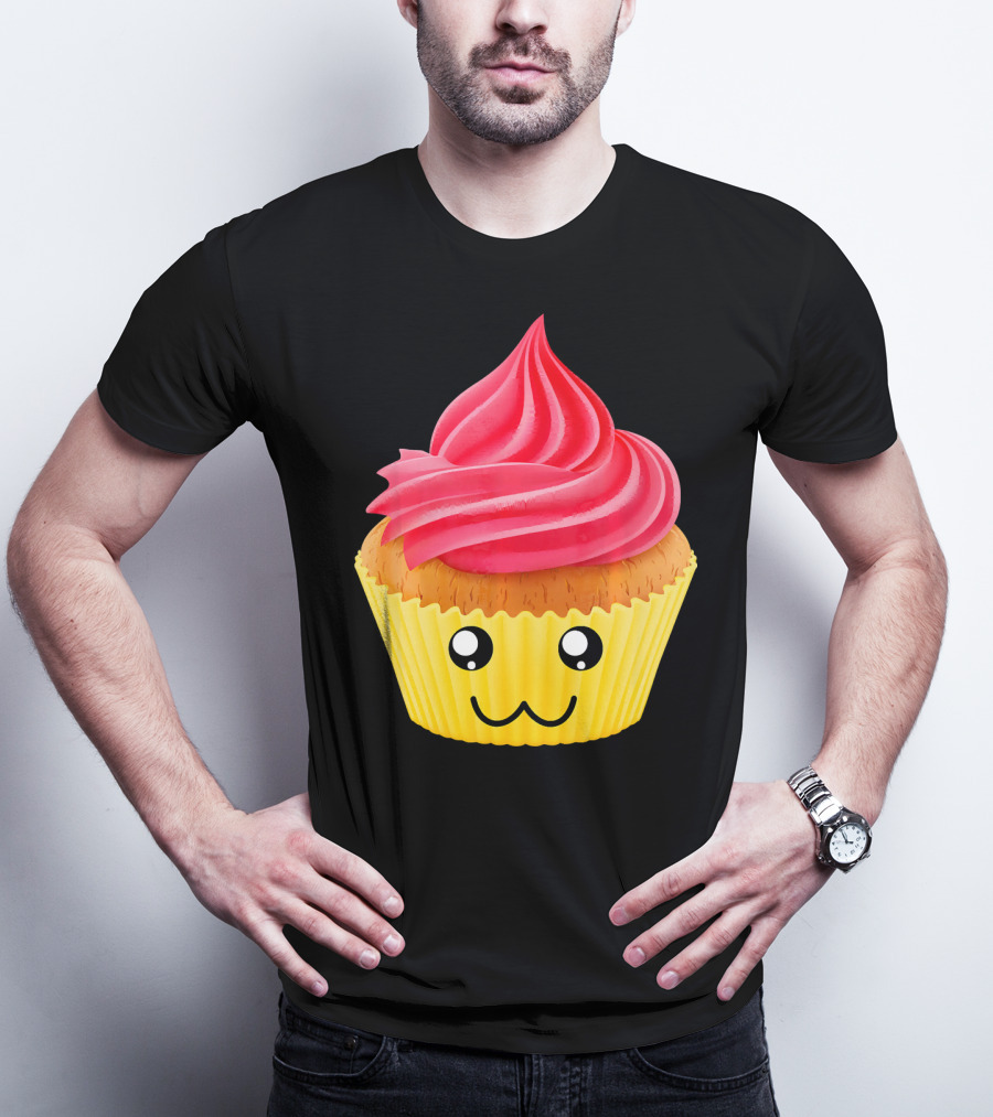 Kawaii Cupcake Lover Cute Muffin Face T-Shirt