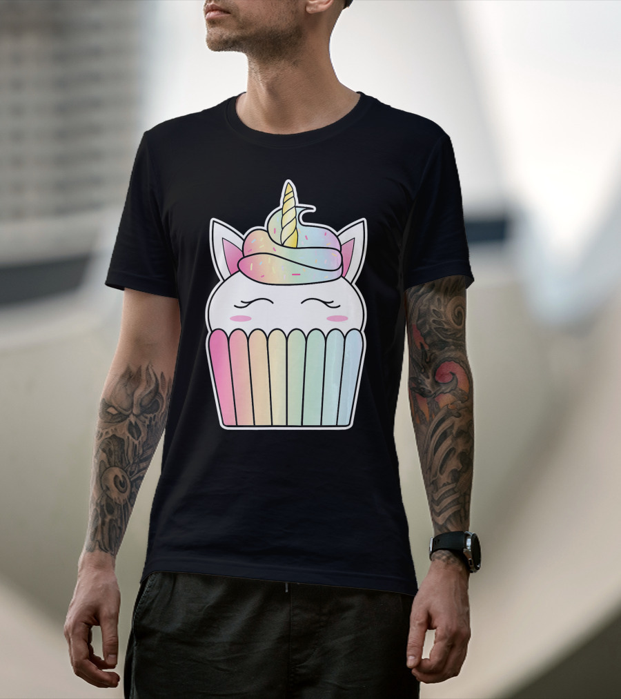 Unicorn Cupcake Pastel Cute Baking Kawaii T-Shirt