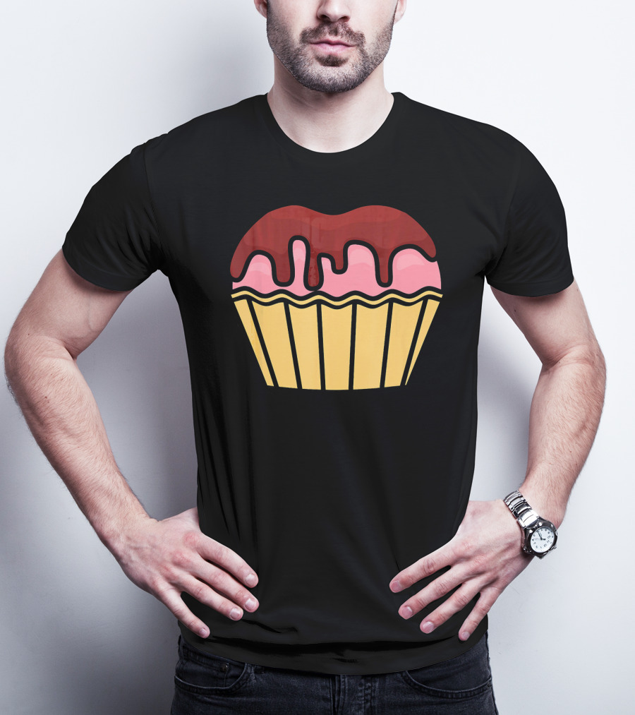 Cool Chocolate Dripping Halloween Cupcake T-Shirt