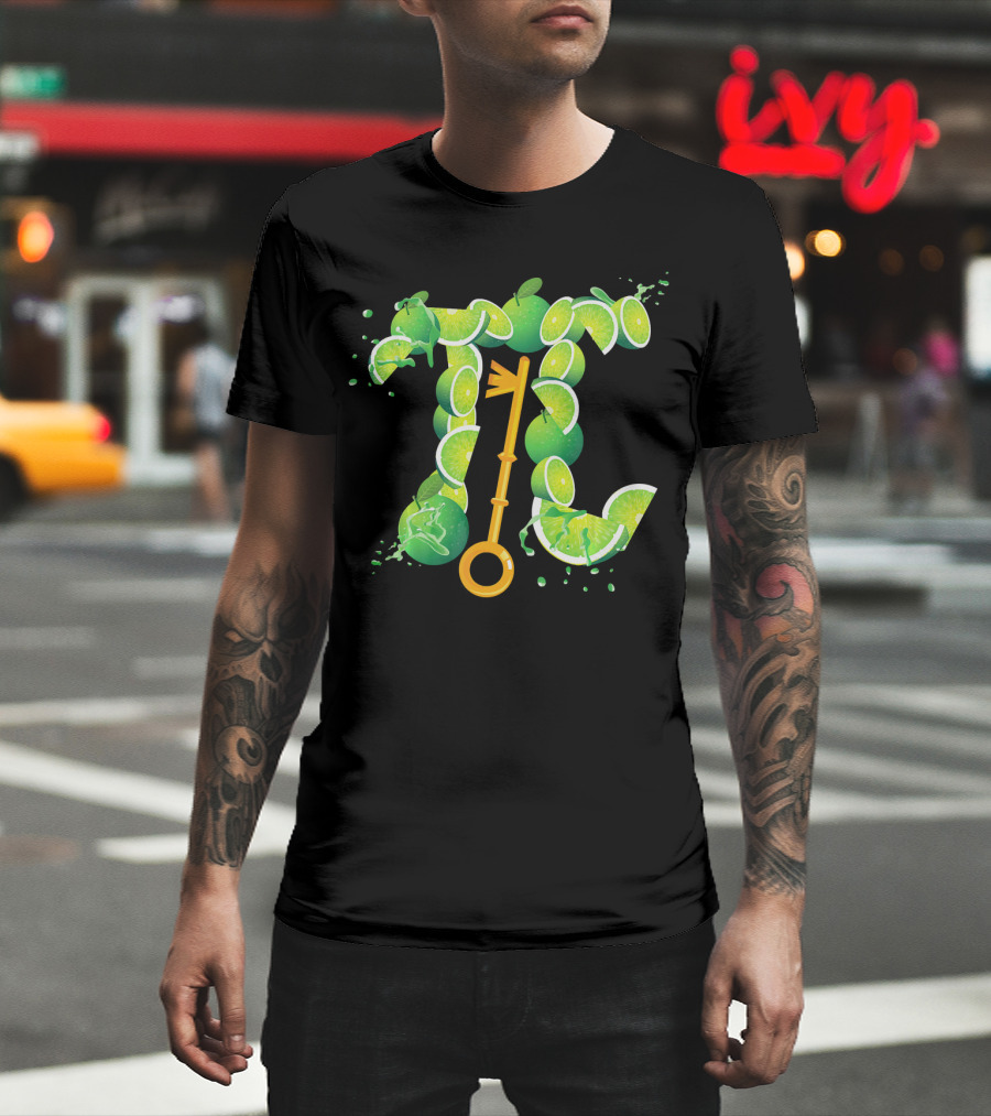 Key Lime Pi Day Pun Science Marc Key Lime Slices And Math T-Shirt
