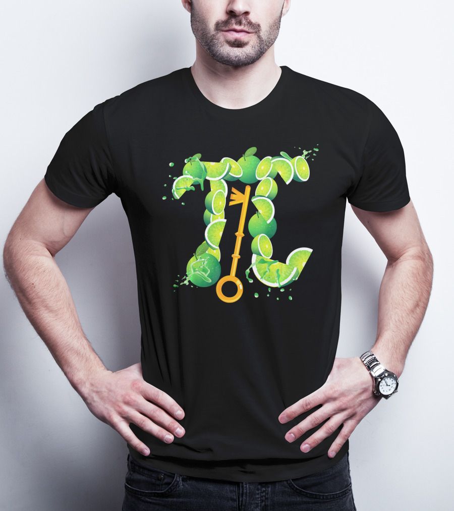 Key Lime Pi Day Pun Science Marc Key Lime Slices And Math T-Shirt