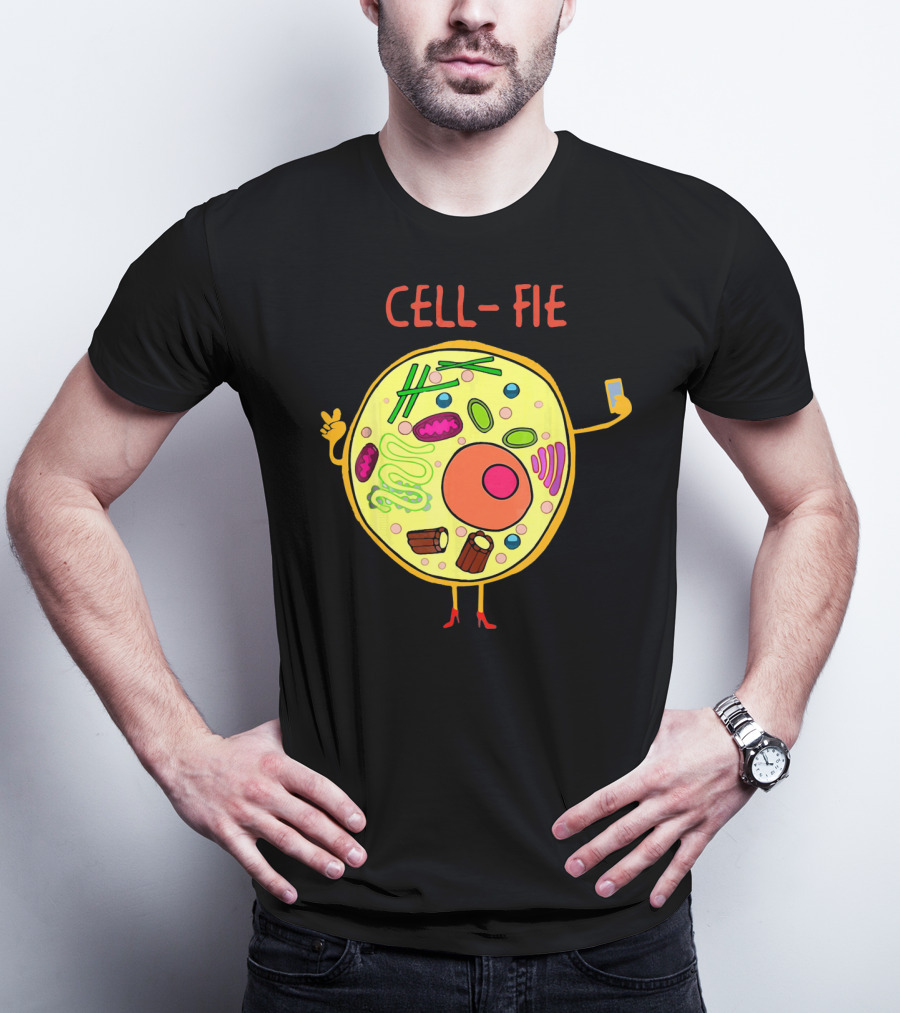 CELL-FIE Funny Science Biology Humor T-Shirt
