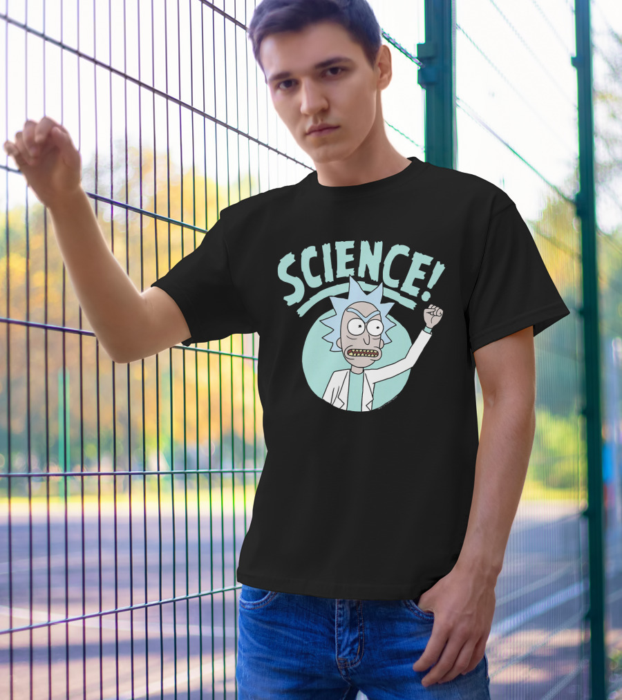Rick And Morty Science Punch Fist Raised T-Shirt