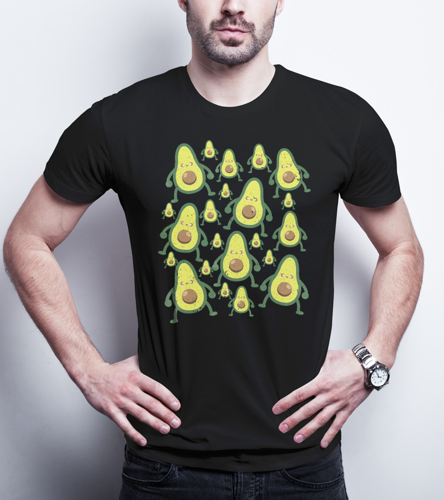 Holy Guac Avocados Funny Cartoon Characters T-Shirt