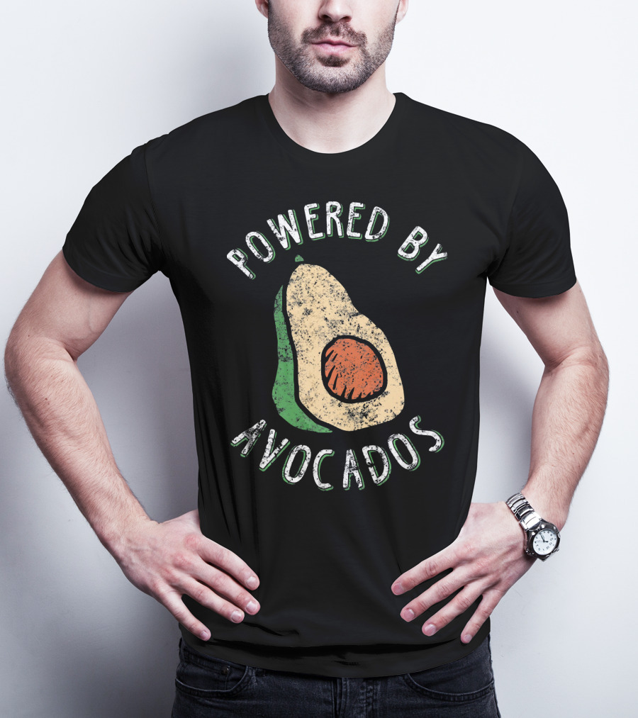 Powered By Avocados Cute Guacamole Lover Cinco De T-Shirt