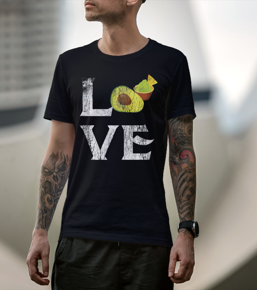 Love Mexican Guacamole Avocado Vegan Tex-Mex Passion T-Shirt