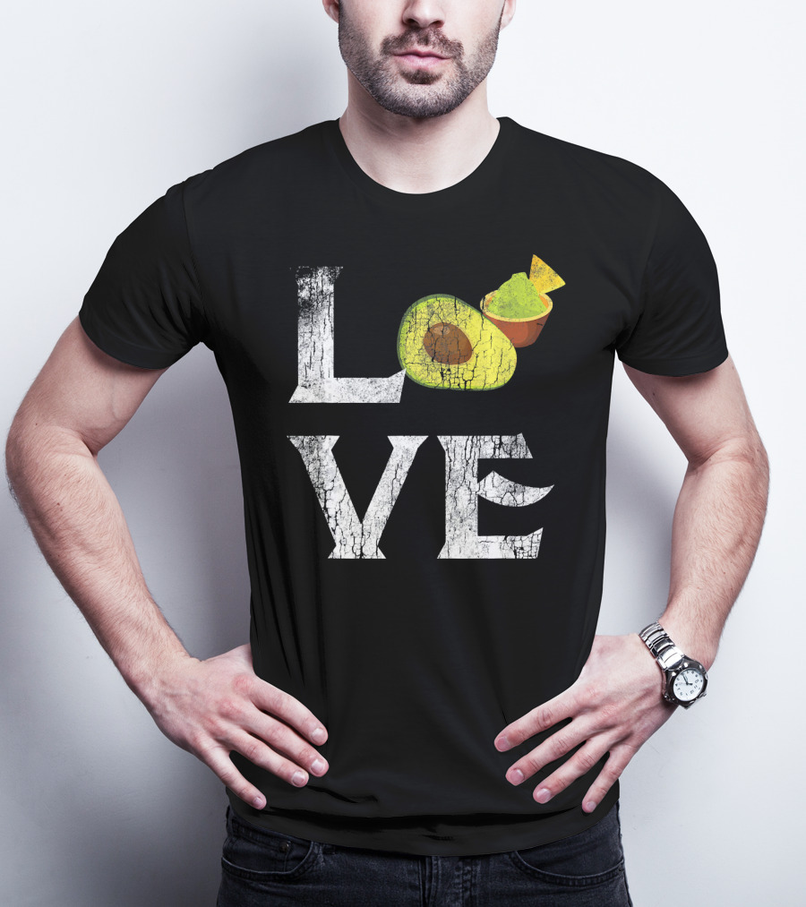 Love Mexican Guacamole Avocado Vegan Tex-Mex Passion T-Shirt
