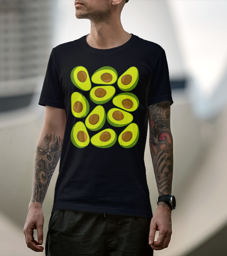 Avocado Pattern Funny Costume Holy Guaca T-Shirt