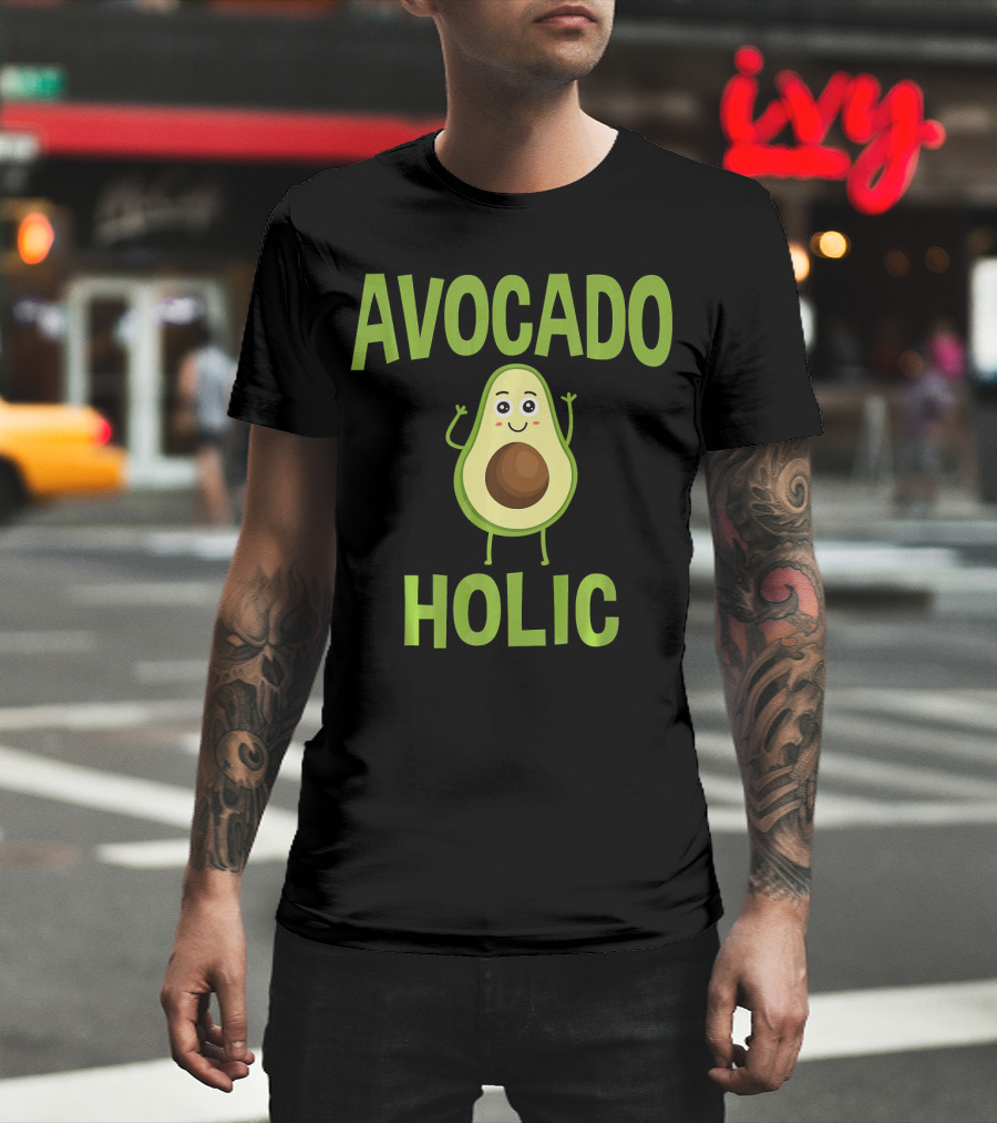 AVOCADOHOLIC Avocado Holic Funny Avocado T-Shirt